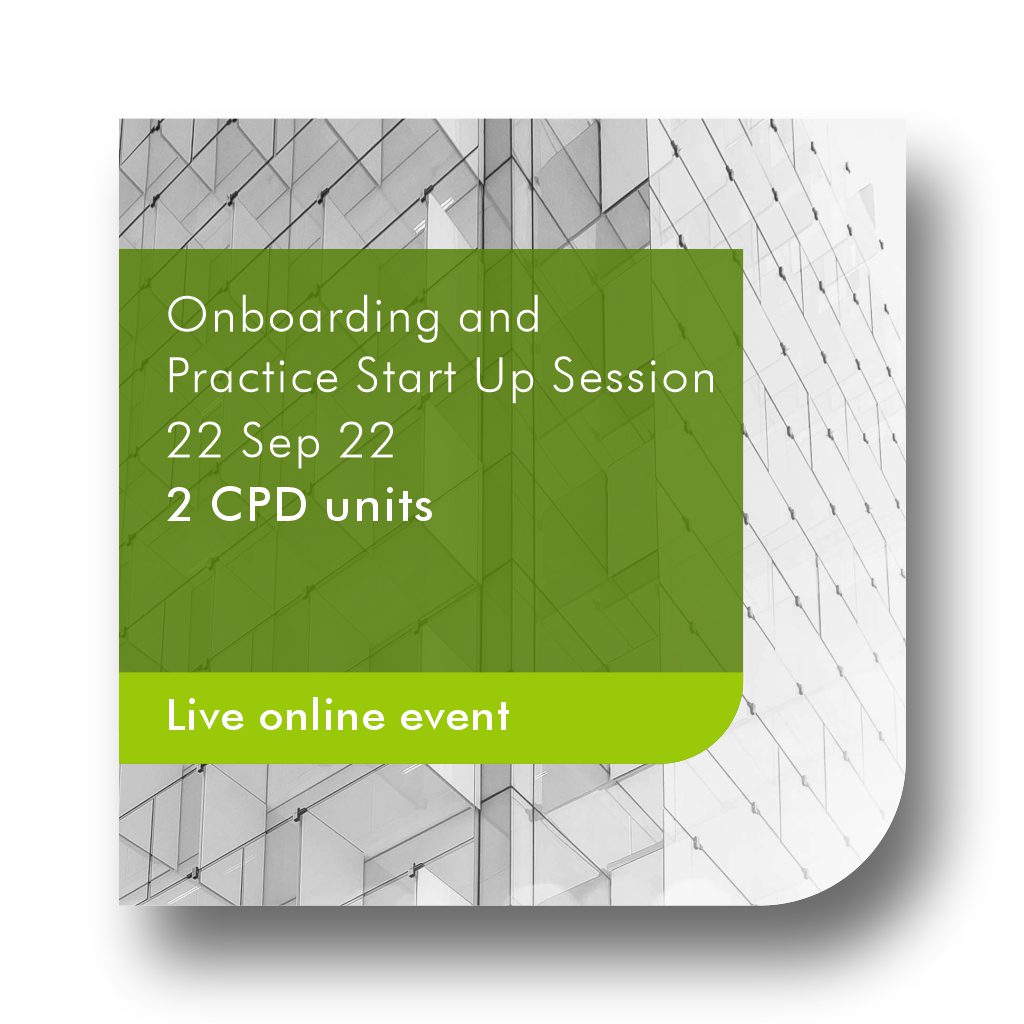 Onboarding and Practice Start Up Session - 22 September 2022 - CIBA Academy